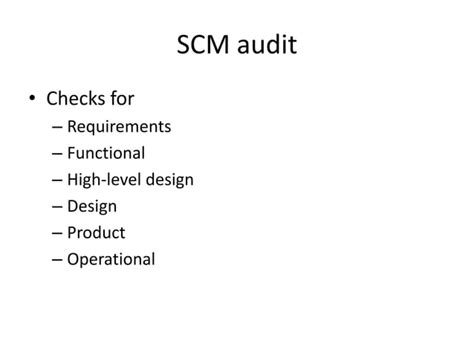 Software Configuration Management Ppt
