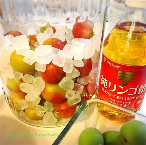 お家で作れる梅シロップの検証 白砂糖氷砂糖 お酢の作り方マユみそ クスパ