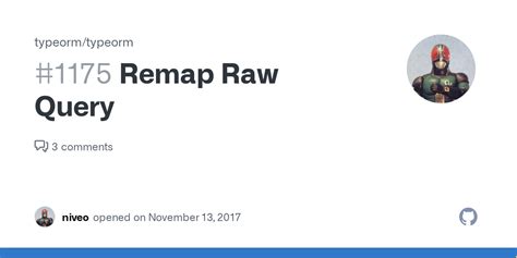 Remap Raw Query Issue Typeorm Typeorm GitHub