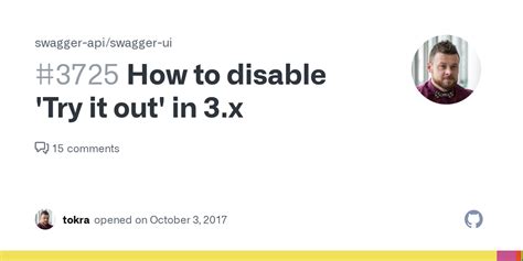 How To Disable Try It Out In 3x · Issue 3725 · Swagger Apiswagger