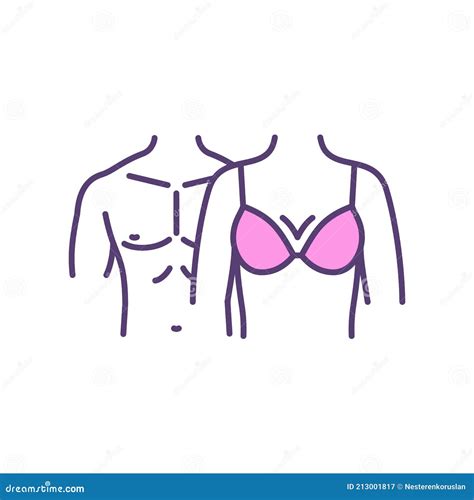 Sex Differences In Human Physiology Rgb Color Icon Stock Vector
