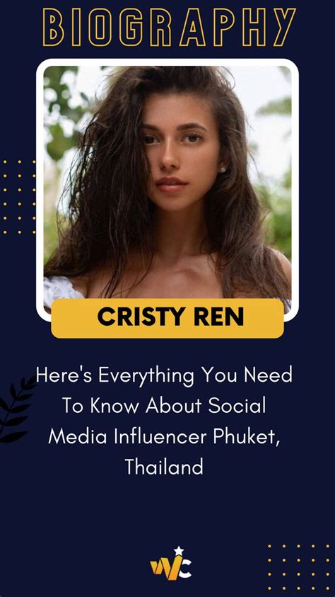 Cristy Ren Social Media Influencer Phuket Thailand Social Media Influencer Celebrities