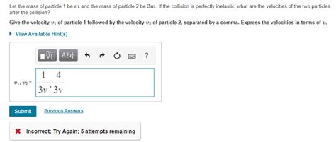 Solved Let Two Particles Of Equal Mass M Collide Particle 1