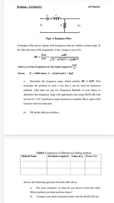 Solved MUST BE IN MATLAB DO NOT TAKE SCREENSHOTS Of Codes Chegg