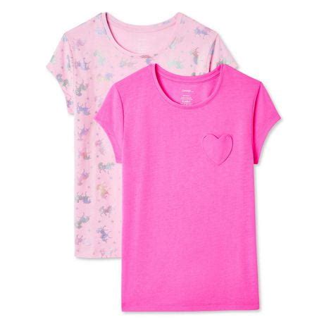 George Girls Heart Pocket Tee 2 Pack Walmartca