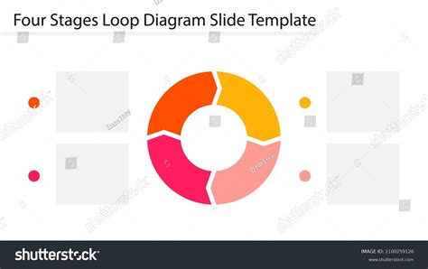 Four Stages Loop Diagram Slide Template เวกเตอรสตอก ปลอดคาลขสทธ Shutterstock
