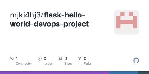 Github Mjki4hj3flask Hello World Devops Project