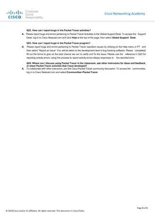 Cisco Packet Tracer Fa Qs PDF Information And Network Security Computing Cisco Packet Tracer Fa Qs PDF Information And Network Security Computing