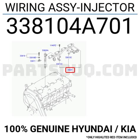 Wiring Assy Injector 338104a701 Hyundai Kia Parts Partsouq