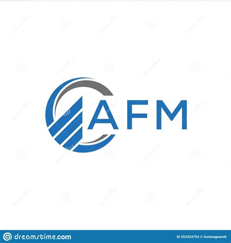 Afm Flat Accounting Logo Design On White Background Afm Creative Initials Growth Graph Letter