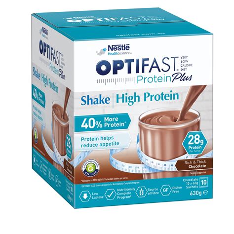 Optifast Protein Plus Shake Chocolate 63g X 10 Sachets Ozchemist