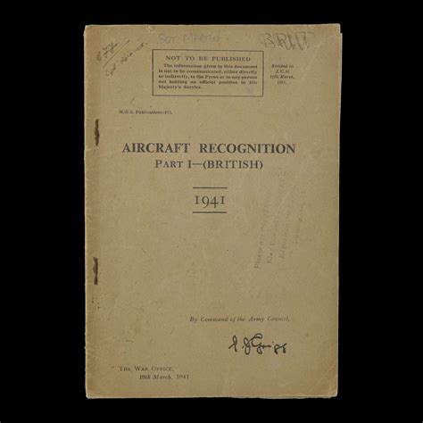 Aircraft Recognition Part 1 British 1941