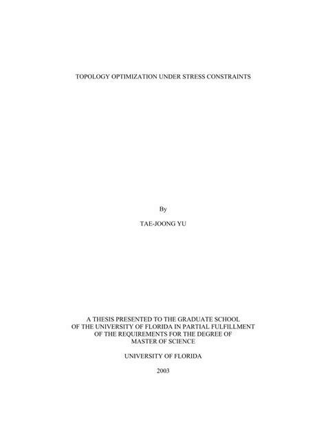 Pdf Topology Optimization Under Stress Constraints Dokumen Tips