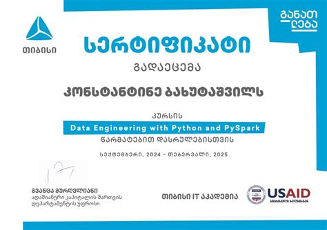 Tbcitacademy Dataengineering Bigdata Python Pyspark Kafka
