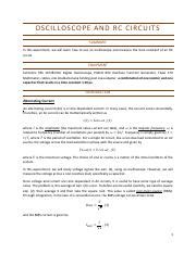 Lab 6 Phy132 Oscilloscope And RC Circuit Rev1 Pdf OS CI LL OS C OP E AN D RC C IR C UI T S