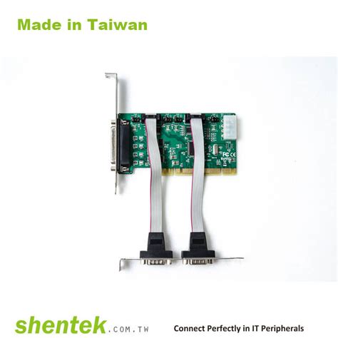 2 Port Serial RS232 Parallel PCI Card Powered I O Shentek