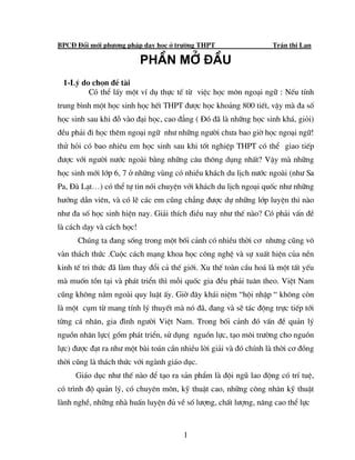 Skkn biện pháp chỉ đạo đổi mới phương pháp dạy học ở trường thpt kim động PDF