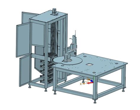 机器人自动升降摆放设备托盘step模型图纸下载 懒石网