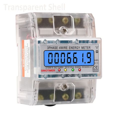 Sinotimer Dts6619 New Model 100a Lcd Digital Display With Backlight Power Meter In Energy Meters