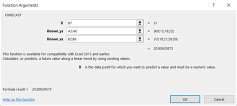 how to use forecast function for sales analyse in excel