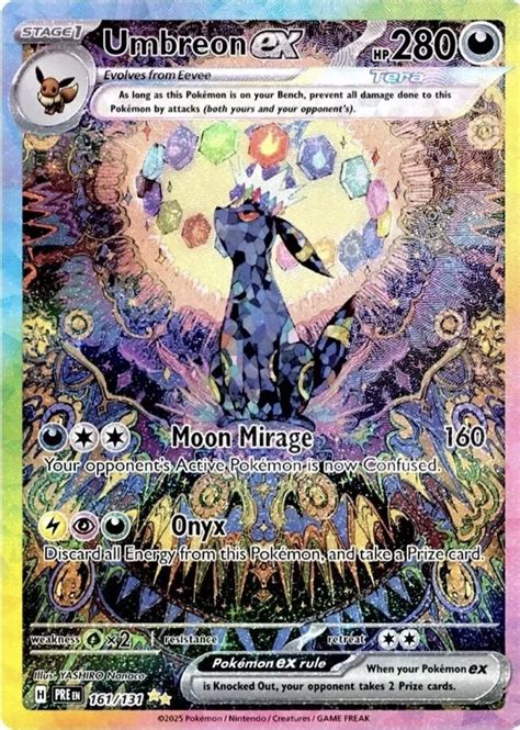Pokémon Sv Prismatic Evolutions Umbreon Ex Sir 161131 Ebay