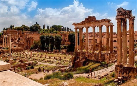 Forum Romanum Starożytny Plac W Centrum Rzymu