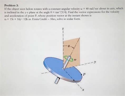 Solved Problem If The Object Seen Below Rotates With A Chegg