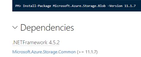 Azure Blob Client Library For Net 451 Website Fails To