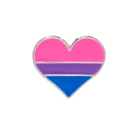 Bulk Bisexual Flag Heart Pins Bulk Bisexual Lapel Pins The Awareness Company