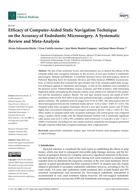 Pdf Efficacy Of Computer Aided Static Navigation Technique On The