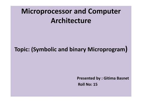 Microprocessor Presentationpptx