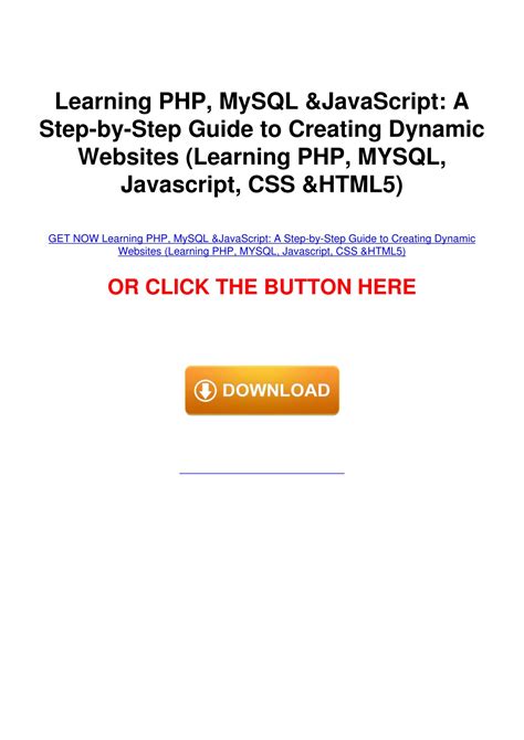 ppt pdf read download learning php mysql and javascript a step by