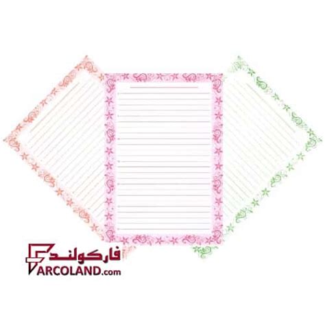 کاغذ A4 خط دار حاشیه گل دار بسته 100 عددی فارکولند