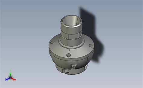 大空间旋转喷头零件的数控加工工艺设计、编程与加工（有全套cad图 程序 中英文翻译） proe 模型图纸下载 懒石网