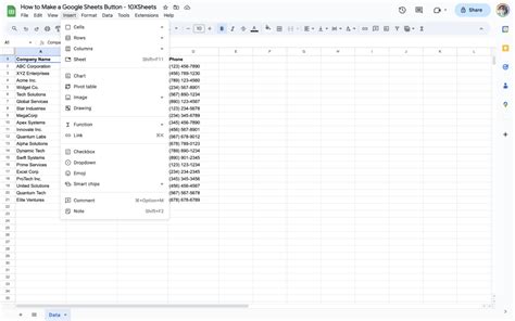 How To Make A Google Sheets Button Step By Step Guide 10XSheets