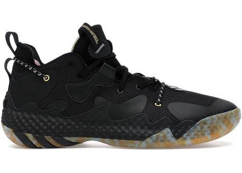 Adidas Harden Vol 6 Black Gold Mens Gw1712 Us