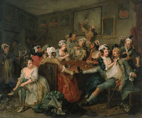 William Hogarth A Rake Progress Tavern Scene The Orgy 1732 35