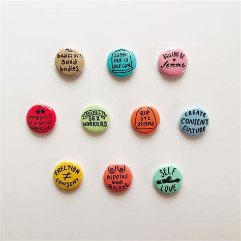 Sex Positive Pin Pack Color Pins Etsy