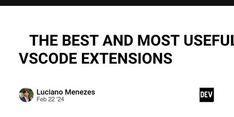 🎆 The Best And Most Useful Vscode Extensions 🎆 Dev Community