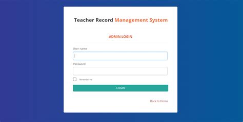teachers record management system using c and sql server phpgurukul