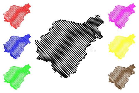 Mid Suffolk Non Metropolitan District Stock Vector Illustration Of