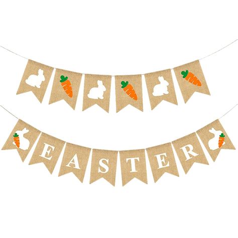 2pcs Easter Party Banner Easter Theme Festival Ban Vicedeal