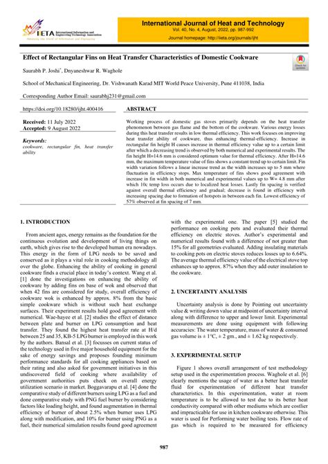 Pdf Effect Of Rectangular Fins On Heat Transfer Characteristics Of