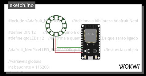CCB WS2812 Adafruit NeoPixel Blink Wokwi ESP32 STM32 Arduino Simulator