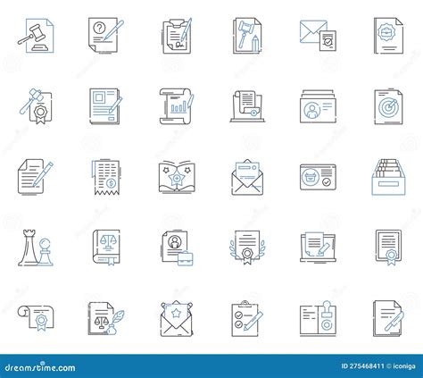 Authentication Line Icons Collection Passwords Biometrics Tokens