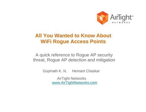 Pdf All You Wanted To Know About Wifi Rogue Access Points Dokumentips