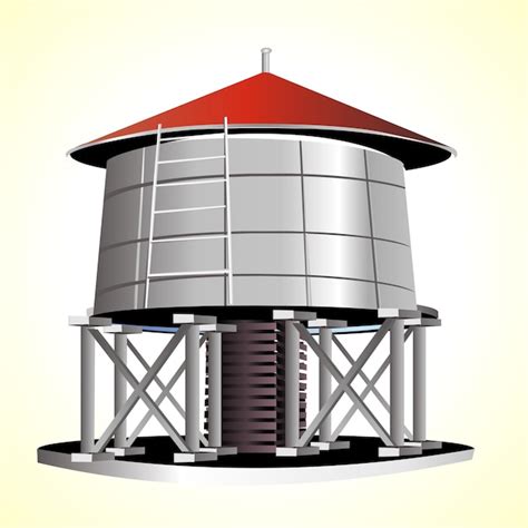 Premium Vector Water Tank Isolated Vector Illustration