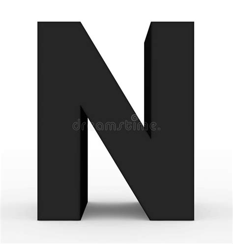 Negro De La Letra J 3d Aislado En Blanco Stock De Ilustración