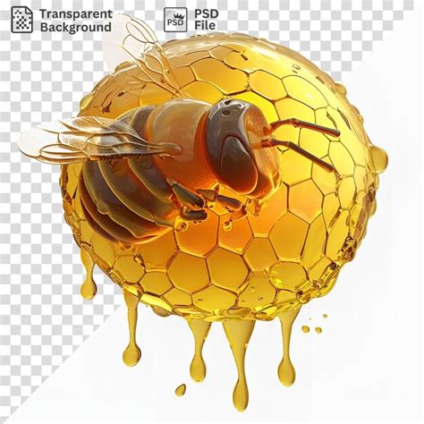 Premium Psd Psd A Yellow Ball With Bees Inside