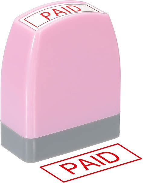 Patikil Paid Notice Stamp Self Inking Red Ink Office